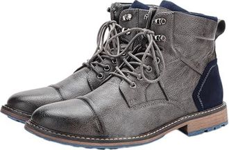 Generic Bottes De Moto Décontractées pour Hommes, Chaussures Chukka Tendance À Fermeture Éclair Latérale,Al605,48.5 EU