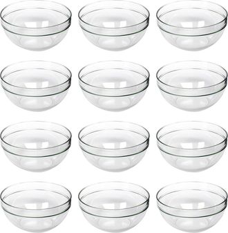 Luminarc E8844 Empilable Salatschale Schüssel, Glas, stapelbar, Ø 14cm, klar (12 Stück)