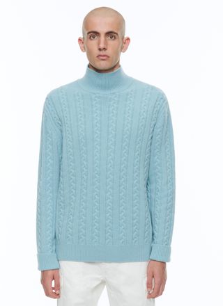 Fursac Pull torsadé en laine et cachemire - Taille XL - Homme
