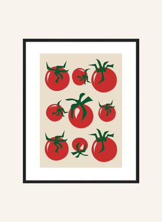 Liv Corday Wandbild Rote Tomaten Mit Rahmen schwarz