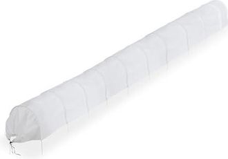 Relaxdays Pflanztunnel, 7 m Länge, Abdeckung gegen Schädlinge, fürs Beet, feinmaschiges Vogelschutznetz, Vlies, weiß