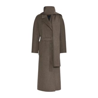 Max Mara Langer Wollmantel im Doppel-Look - - Coats - Damen - Braun - XS