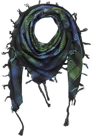 Freak Scene Kufiya - Etoiles grandes et petites noir - Tie dye-multicolore-batik 02-100 x 100 cm - Shemagh - foulard Arafat palestinien - keffieh en coton