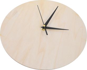 Valiclud Holzwanduhrentafel wanduhr Basteluhrrohling unvollendete Basteluhr DIY Basteluhr unvollendetes rundes Zifferblatt Blanko-Uhren zum Basteln DIY-Rohling