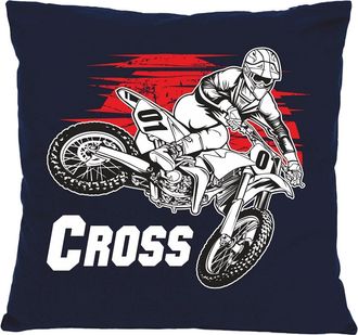 Spass Kostet Kissen mit Spruch und F&uuml;llung Dekokissen Motorrad Cross