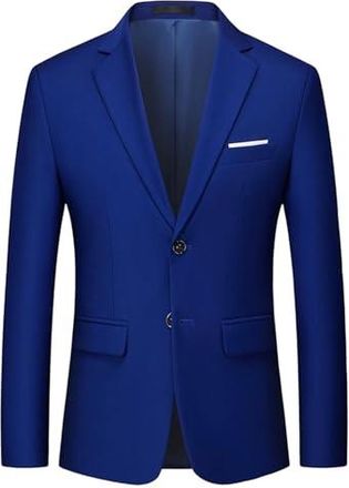 Generic Veste de costume simple pour homme - Couleur unie - Pour mariage - Version formelle - Manteaux et blazer de sport, Couleur des pierres pr&eacute;cieuses, 4XL