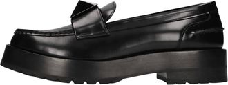 Valentino Garavani Mocassins en cuir - Femme - Chaussures - Noir - Taille: 41 EU