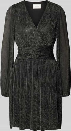 Neo Noir Knielanges Kleid in Wickel-Optik