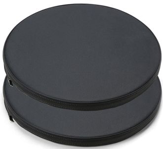 Generic Rundes Stuhlkissen Aus Memory-Schaumstoff Rutschfestes Weiches Rundes Stuhlkissen,1/2/4er Set Sitzkissen/Hockerkissen, Bequemes Bar-Sitzkissen(Black,3