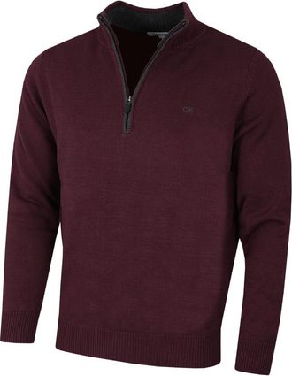 Calvin Klein Mens Cotton Golf Sweater - Franz&ouml;sisches Burgund - XXXXXL