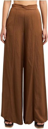 Manila Grace Femme, Pantalons, Brun, Taille: 44 FR Wide Pantalons