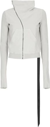 Rick Owens Femme, Sweatshirts et sweats &agrave; capuche, Gris, Taille: 38 FR SweaT-shirt &agrave; Col Montant et Zip Asym&eacute;trique