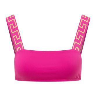 Versace Femme, Maillots de bain, Rose, Taille: 42 FR Greca Border Bikini Top