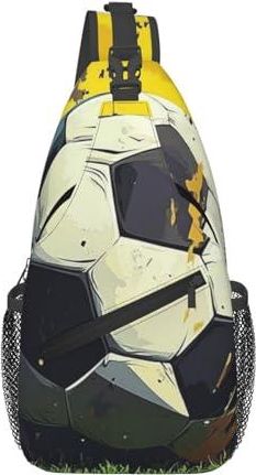 Generic Sac &agrave; dos &agrave; bandouli&egrave;re avec ballons de football color&eacute;s pour homme