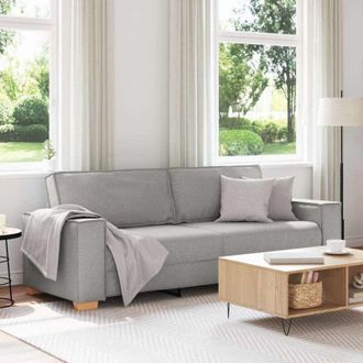 vidaXL 3-Sitzer-Sofa Wolkengrau 180 cm Stoff Vidaxl