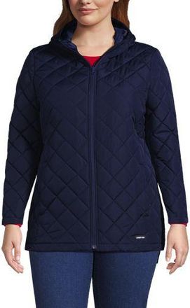 Lands End FeatherFree Steppjacke, Damen, Gr&ouml;&szlig;e:48-50 plus, Blau, Polyester, by Lands End