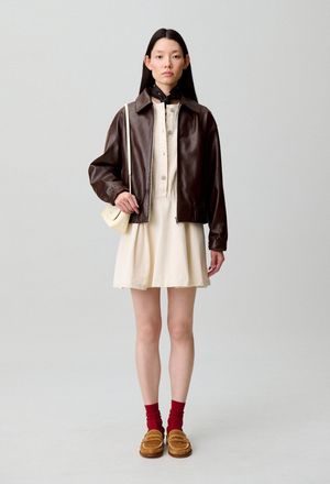 Claudie Pierlot Robe courte &eacute;vas&eacute;e denim clair