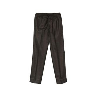 Brioni Drawstring-waist Pressed-crease Trousers