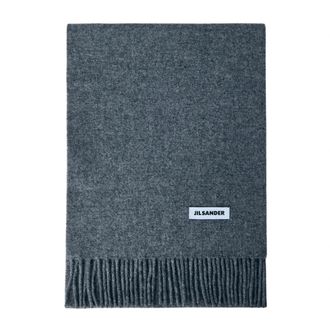 Jil Sander Fransen-Wollschal - - Accessories - Damen - Grau - ONE SIZE