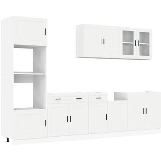 vidaXL 7-tlg. K&uuml;chenschrank-Set Kalmar Wei&szlig; Holzwerkstoff - Vidaxl