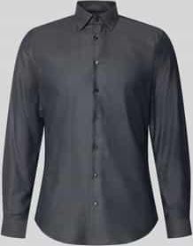 Jake*s Slim Fit Businesshemd aus reiner Baumwolle