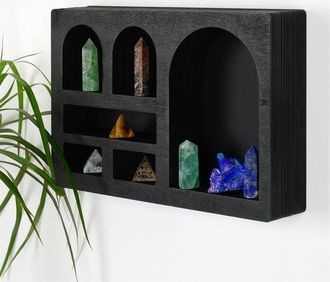 Pier Import Pier Import - Etagère murale noire décorative - arches et niches aviala
