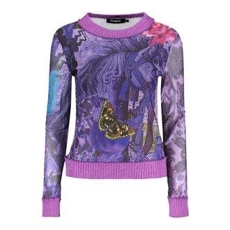 Desigual Rundhals-Strickware - - Tops - Damen - Lila - XL