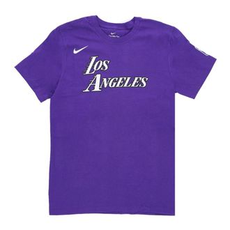 Nike Homme, Tops, Violet, Taille: 2XL T-shirt Lakers City Edition Logo