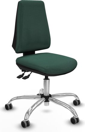 Piqueras y Crespo Elche Drehstuhl, gr&uuml;n, ohne Armlehnen, ausgestattet mit Asincro und Schneideschaum, 65 mm Rollen, Parkett, Flaschengr&uuml;n