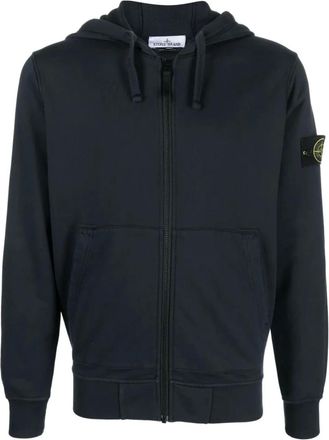 Stone Island Homme, Sweatshirts et sweats &agrave; capuche, Bleu, Taille: XL Sweat &agrave; capuche zipp&eacute;