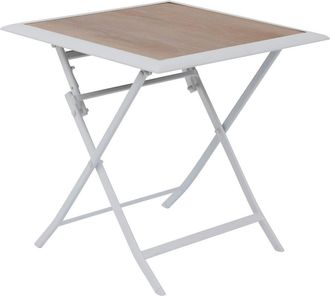 Hesperide Quadratischer Klappbarer Gartentisch Azua Houblon & Weiß - 2 Plätze - Hopfen/Weiß
