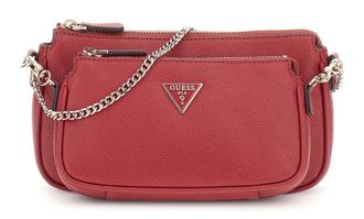 Guess Noelle Damen-Umh&auml;ngetasche, Doppeltasche, Granat, One Size, Noelle II Double Pouch Crossbody