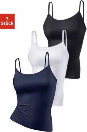 Vivance Spaghettitop VIVANCE ACTIVE, Damen, Gr. 32/34, blau (marine, schwarz, wei&szlig;), Single Jersey, Obermaterial: 95% Polyamid, 5% Elasthan (LYCRA), unifarben