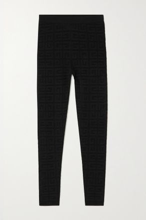 Givenchy Legging En Mailles Pointelle Stretch - Noir