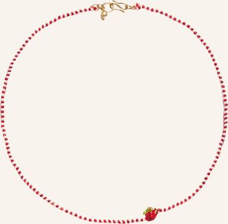 Pura Utz Pura Utz Halsketten Mini Striped Apple Necklace By Glambou gold