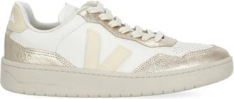 Veja Femme, Chaussures, Blanc, Taille: 38 1/2 EU V-90 Leather Baskets
