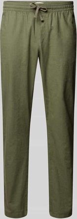 Tom Tailor Denim Loose Fit Weite Hose aus Leinen-Baumwoll-Mix Modell LOOSE