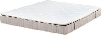 Beliani Beliani - Matelas en Latex avec Ressorts Ensach&eacute;s 160 x 200 cm Housse Amovible en Polyester Fermeture Eclair Moyennement Ferme Blanc Daydream