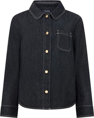 Max Mara Femme, Blouses et Chemises, Noir, Taille: 36 FR Chemise en denim classique