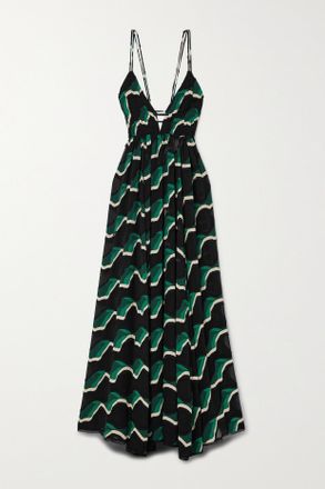 Ulla Johnson Robe Longue Dos Ouvert En Mousseline À Fil Coupé Adonis - Noir