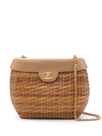 Chanel sac porté épaule Basket - Marron