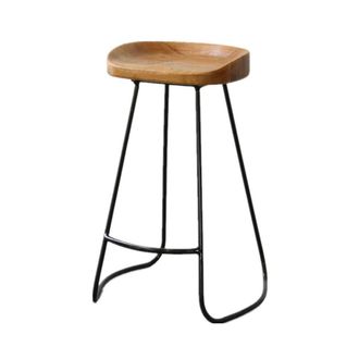 Generic Schwarzer, industriell gefertigter Barhocker aus Schmiedeeisen - 66 cm hoher Retro-Esszimmerstuhl f&uuml;r Zuhause, Caf&eacute;, Restaurant - 4 Gr&ouml;&szlig;en erh&auml;ltlich