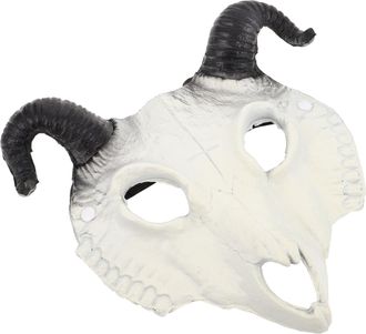 Lurrose Weiche Pu ziegenmaske mit H&ouml;rnern Realistische Halloween masquerade halbschicht Leichte Tierkost&uuml;m maske f&uuml;r Erwachsene Geeignet f&uuml;r Karneval Fasching