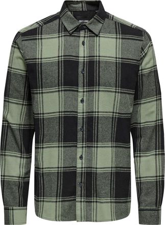 Only & Sons Herren Onsgudmund Checked Shirt Noos Langarmhemd, Black/Checks:Big Sea Spray, XL EU