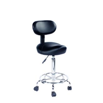Generic Sattelhocker mit R&uuml;ckenlehne, ergonomisch geformter Sattelstuhl, h&ouml;henverstellbar, 440 Pfund Tragkraft, geeignet for Zuhause und B&uuml;ro(Black)