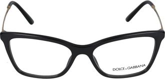 Dolce & Gabbana Femme, Accessoires, Noir, Taille: 54 MM Rectangle Optical Frame