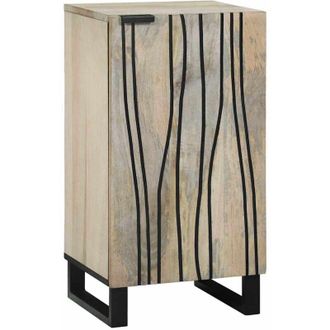 vidaXL Buffet Blanc 40 x 33 x 75 cm bois de manguier massif Vidaxl
