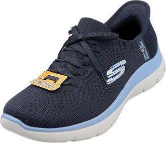 Skechers Summits Chaussures &agrave; Enfiler Quotidiennes pour Femme, Bleu Marine, 38 EU