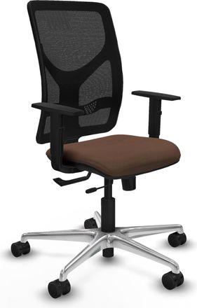 Piqueras y Crespo Computerstuhl mit 1D-Armlehnen, h&ouml;henverstellbare Lendenwirbelst&uuml;tze, ausgestattet mit Syncro/Traslack und Schneideschaum, mit Rollen von 65 mm, Nylon