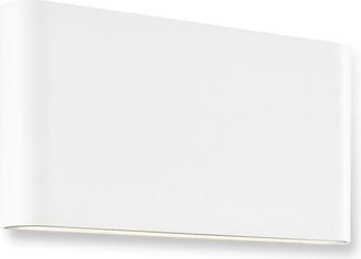Brilliant Welbie led Au&szlig;enwandleuchte wei&szlig;, 14W integriert, 1300 Lumen, Warmwei&szlig; (3000K), IP54 spritzwassergesch&uuml;tzt, Up- & Downlight, 17,5x9x2,9 cm, inkl